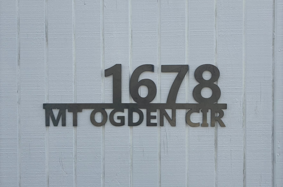 Custom Tall Bold Steel Address Sign, Plasma Cut Steel Sign, Unique Hou ...
